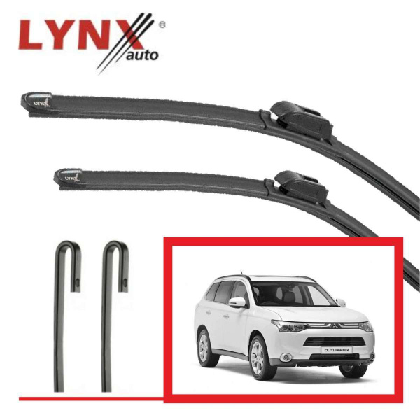Комплект бескаркасных щеток стеклоочистителя LYNXauto Lynx_Mitsubishi Outlander_III _65-45-XF ...