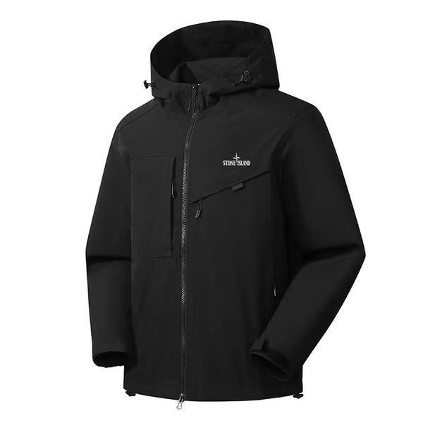 Пальто Stone Island, На любой сезон, размер 56, цвет черный ...