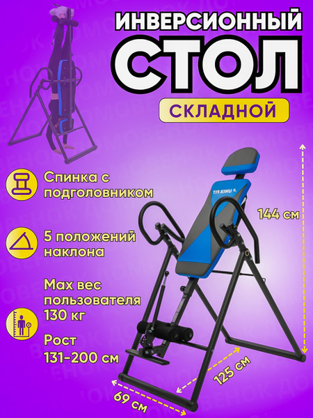 Тренажер реабилитационный инверсивный стол UNIXFIT IV-120 - купить с ...