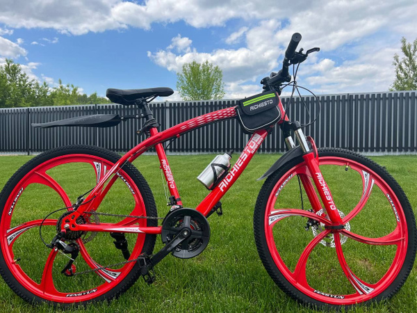 Велосипед горный RICHIESTO 26" колёса Рама 17.5" Алюминиевые литые ...