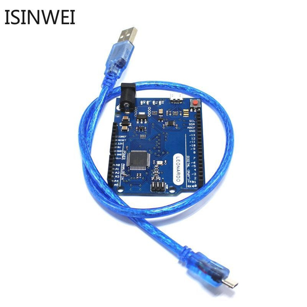 Плата разработки микроконтроллера Leonardo R3 Atmega32u4 с Usb кабелем
