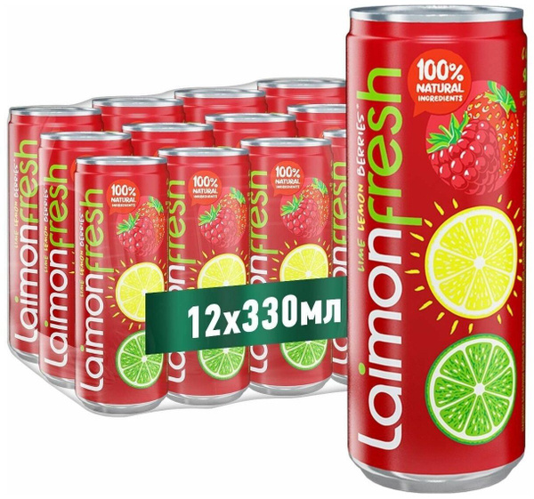Газированный напиток Laimon Fresh Ягоды, 0,33 л., 12 шт. - купить с ...