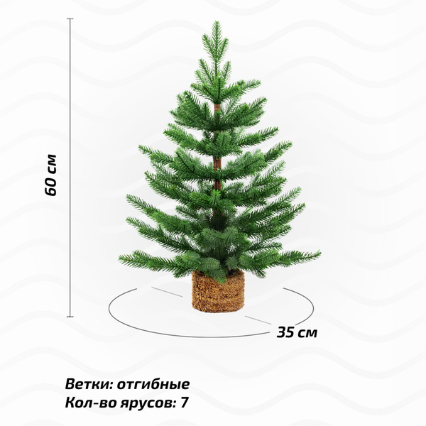 Искуственная Елка искусственная Настольная 60 см 60 см - купить в ...