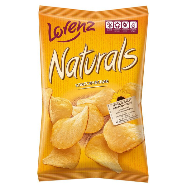 Чипсы картофельные Lorenz Naturals Классические с солью, 100г купить на ...