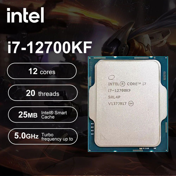 Процессор Intel Core i7 12-го поколения, OEM (без кулера), 12 яд., 3.6 ...