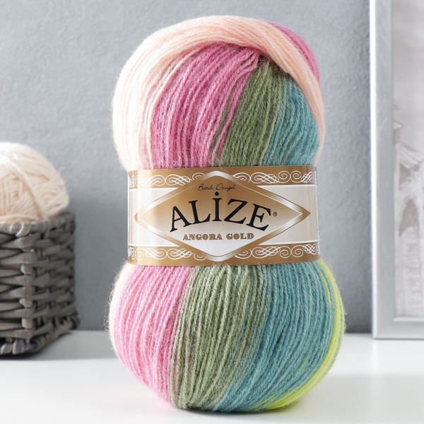 Ангора голд батик (Angora gold batik) пряжа Alize 20% шерсть 80%акрил ...