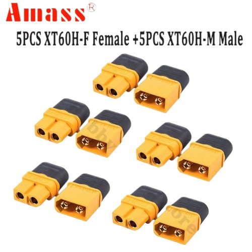 10PCS AMASS XT60H + XT60 разъем с защитой крышки мужская женская розетка питания с оболочкой для ...
