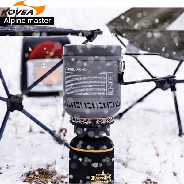 Газовая горелка Kovea Alpine Master KGB-1701 c анодированным котелком 2.0 л и крышкой-сковородой ...