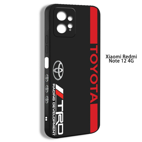 чехол на Xiaomi Redmi Note 12 4G Toyota Значок Тойота логотип черном ...