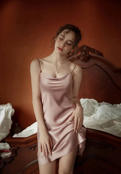 Ночная сорочка Женский SAIMEIQI, размер 44 розовый Китай купить c доставкой на OZON по низкой ...