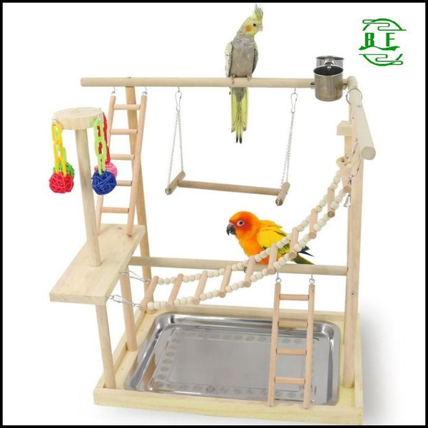 Интерактивная игровая площадка Parrot из массива дерева с лестницей и ...