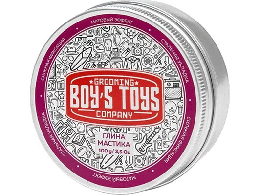 Глина для укладки волос высокой фиксации с низким уровнем блеска Boys ...