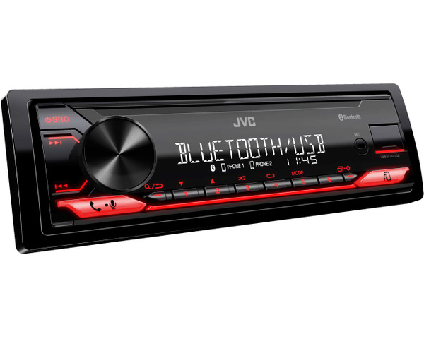 Автомобильная процессорная магнитола JVC KD-X182BT, 1RCA,ВТ,красная ...