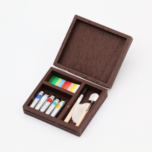Мебель для кукольного дома, миниатюрная живопись Коробки для красок - купить с доставкой по ...