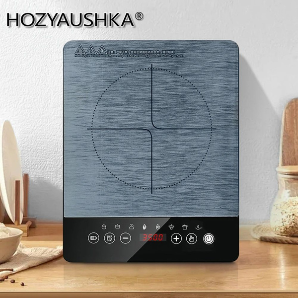 Индукционная плита 3500 Вт, HOZYAUSHKA, Каркас из нержавеющей стали, 8 ...