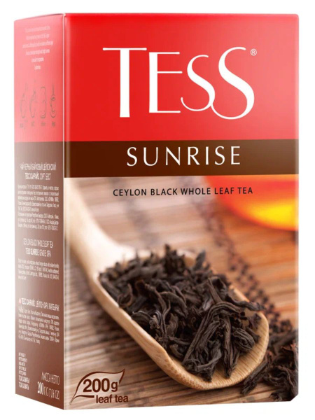 Чай черный листовой Tess Ceylon Санрайз, 200 грамм - купить с доставкой ...