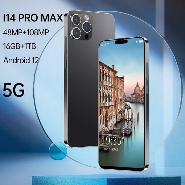 Смартфон I14Pro Max большой экран с диагональю 7,3 дюйма поддерживает ...