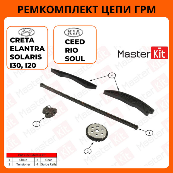 Комплект цепи ГРМ - MasterKit арт. 77B0024K - MasterKit арт. 77B0024K - купить по выгодной цене ...