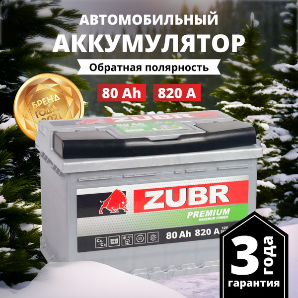 Аккумулятор автомобильный ZUBR Зубр Премиум купить по выгодной цене в интернет-магазине OZON ...