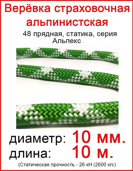 FIXER Веревка альпинистская, 10 м - купить с доставкой по выгодным ...