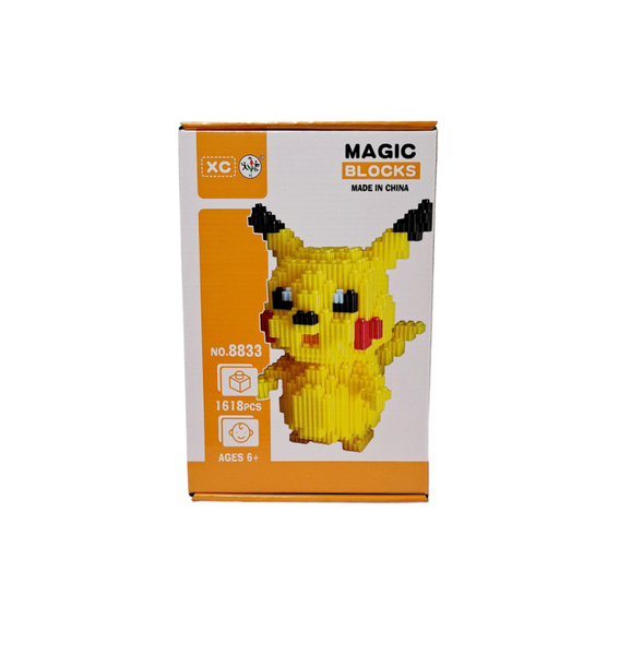 3D Конструктор пластиковый блочный Magic Blocks "Пикачу", 1618 деталей ...
