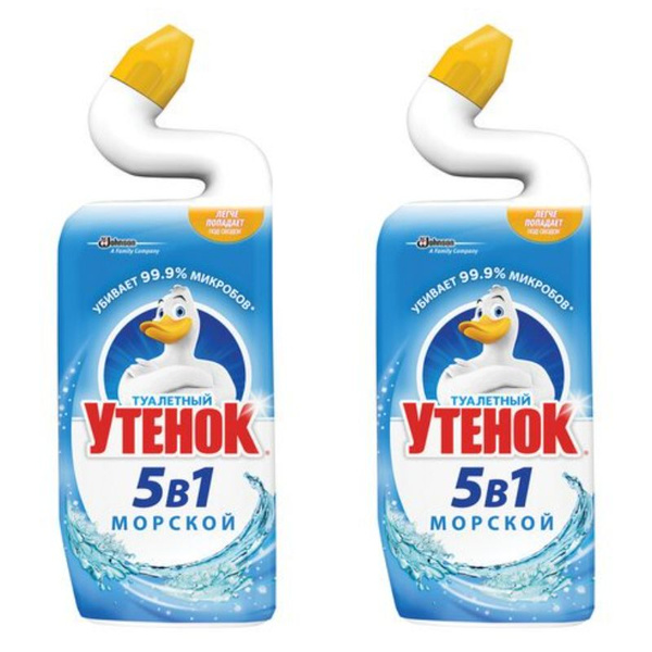 Туалетный утенок Чистящее средство для унитаза, Морской, 900 мл, 2 шт ...