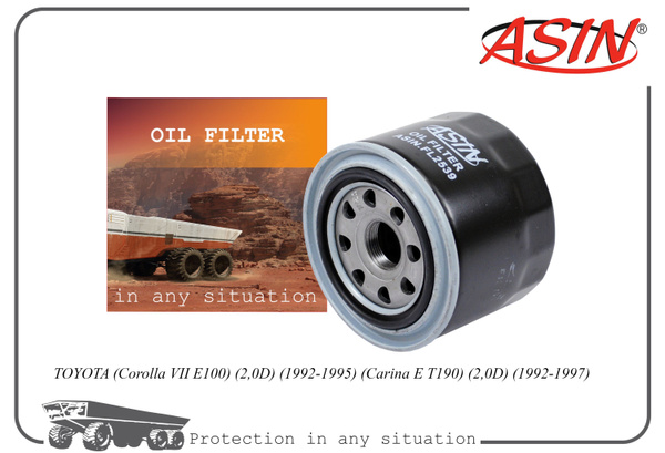 Фильтр масляный 90915-30001 ASIN.FL2539 для TOYOTA Corolla VII E100 2 ...