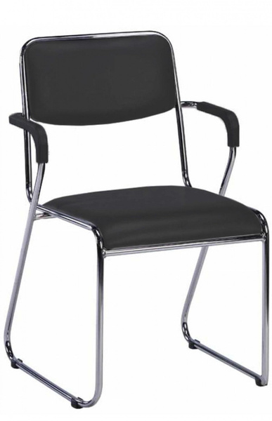 Ортопедический стул Everprof Стул для посетителей Fix Chrome Plus экокожа черный, Сталь - купить ...