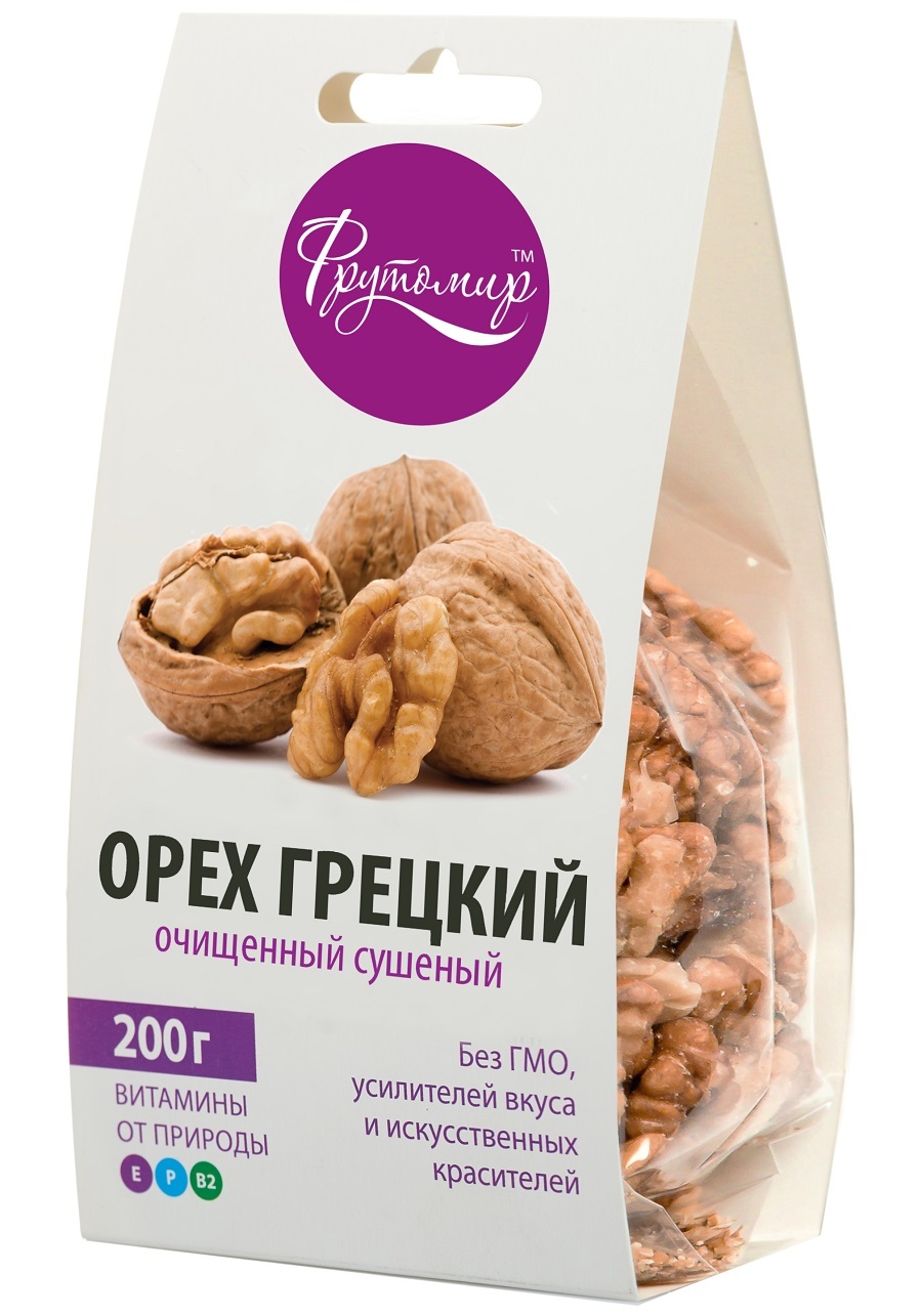Орех грецкий очищенный 200 гр. Фрутомир — купить в интернет-магазине ...