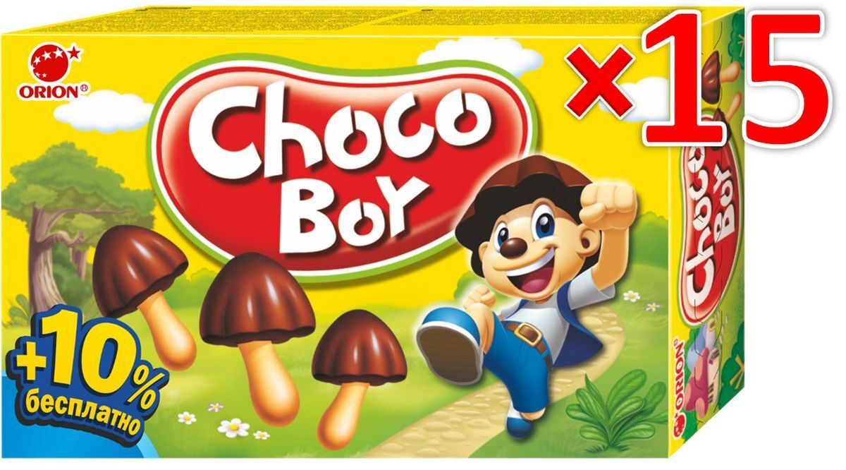 Печенье Choco Boy, 15 шт по 100 г — купить в интернет-магазине OZON с ...