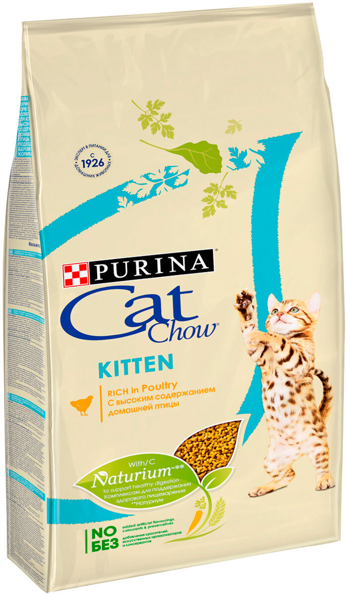 Сухой корм CAT CHOW KITTEN RICH IN POULTRY для котят, беременных и ...