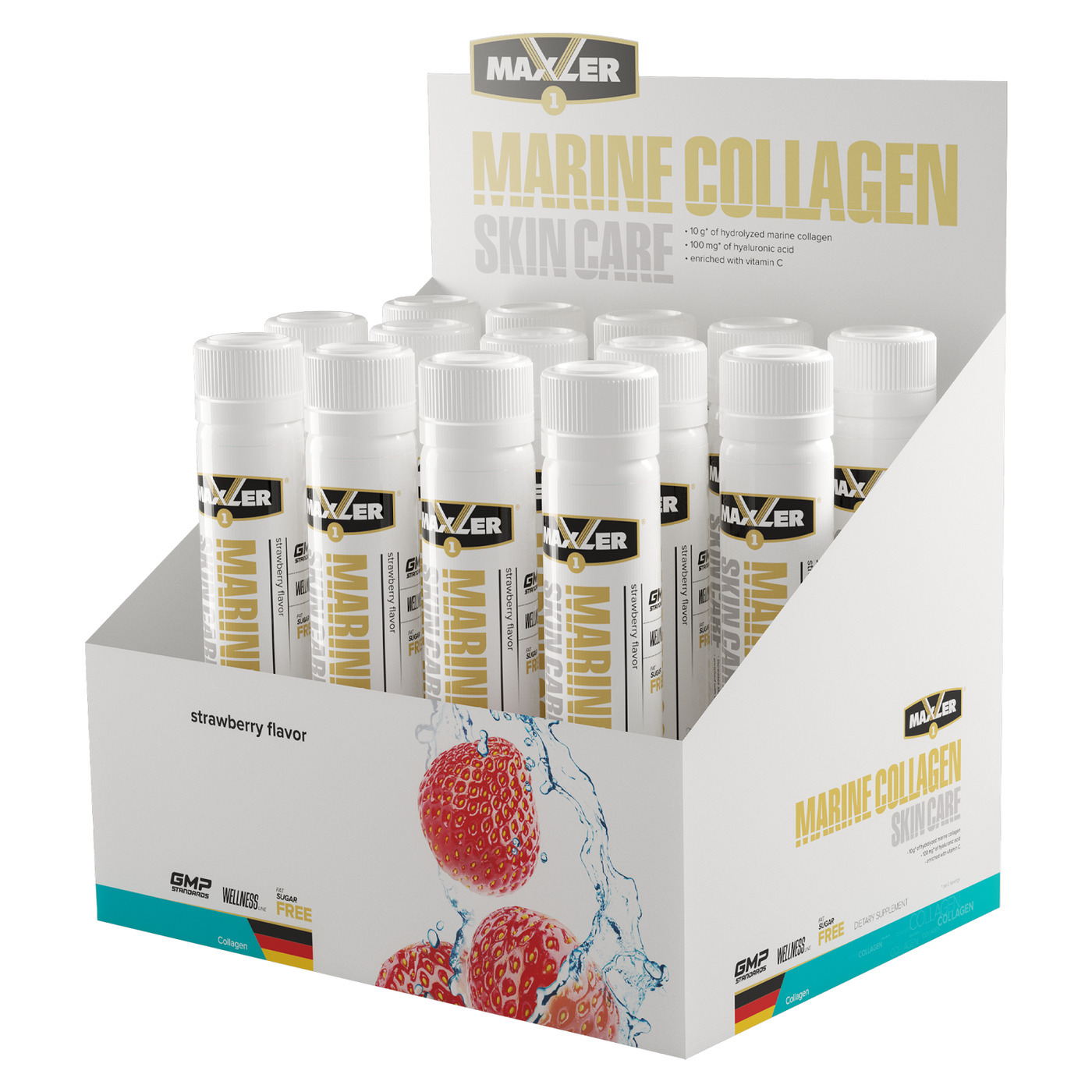 Морской коллаген Maxler Marine Collagen SkinCare 14 ампул по 25 мл ...