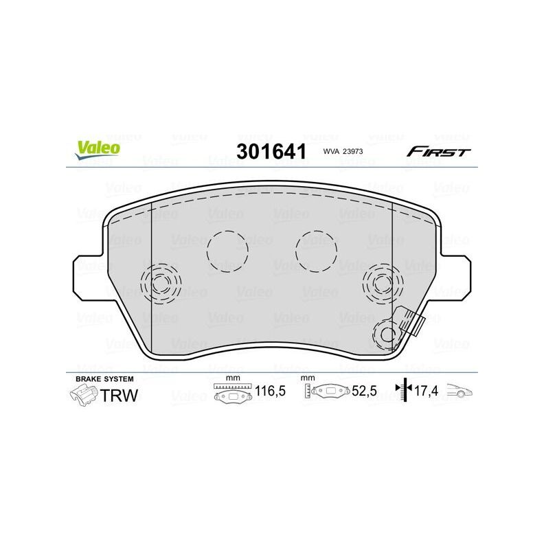 Тормозные колодки Valeo 301641 Передняя ось - купить по выгодной цене в ...