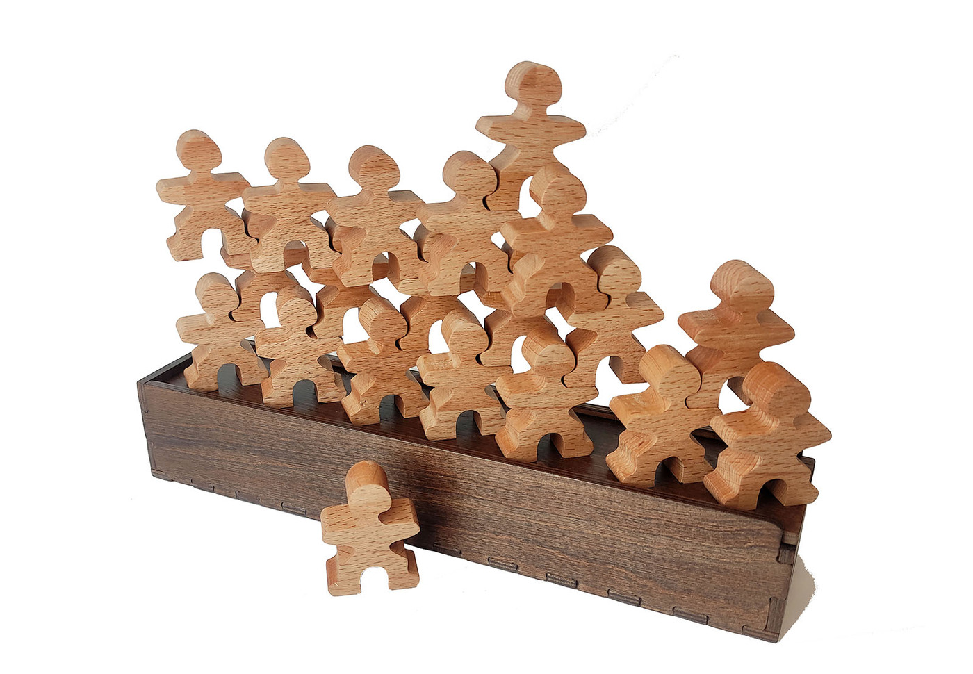 Конструктор балансир WoodSpace "Человечки" игра обучающая деревянные ...