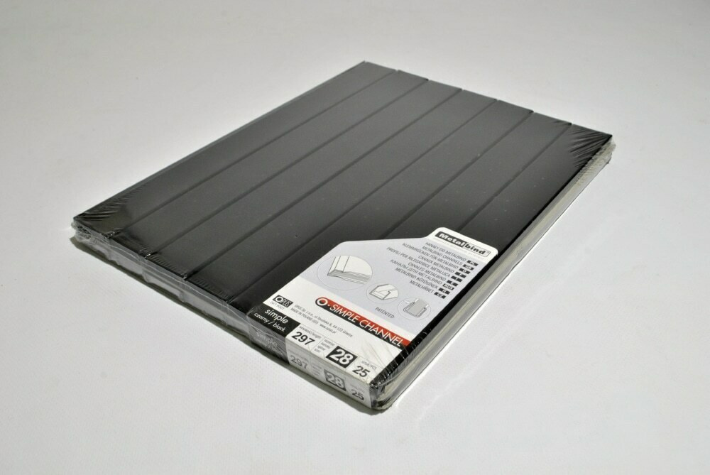 Канал металлический черный 28мм А4 297мм для брошюровщика OPUS Metalbind (25шт) - купить с ...