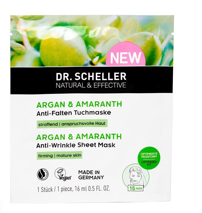 DR. SCHELLER Разглаживающая тканевая маска Аргана и Амарант,16 мл — купить в интернет-магазине ...