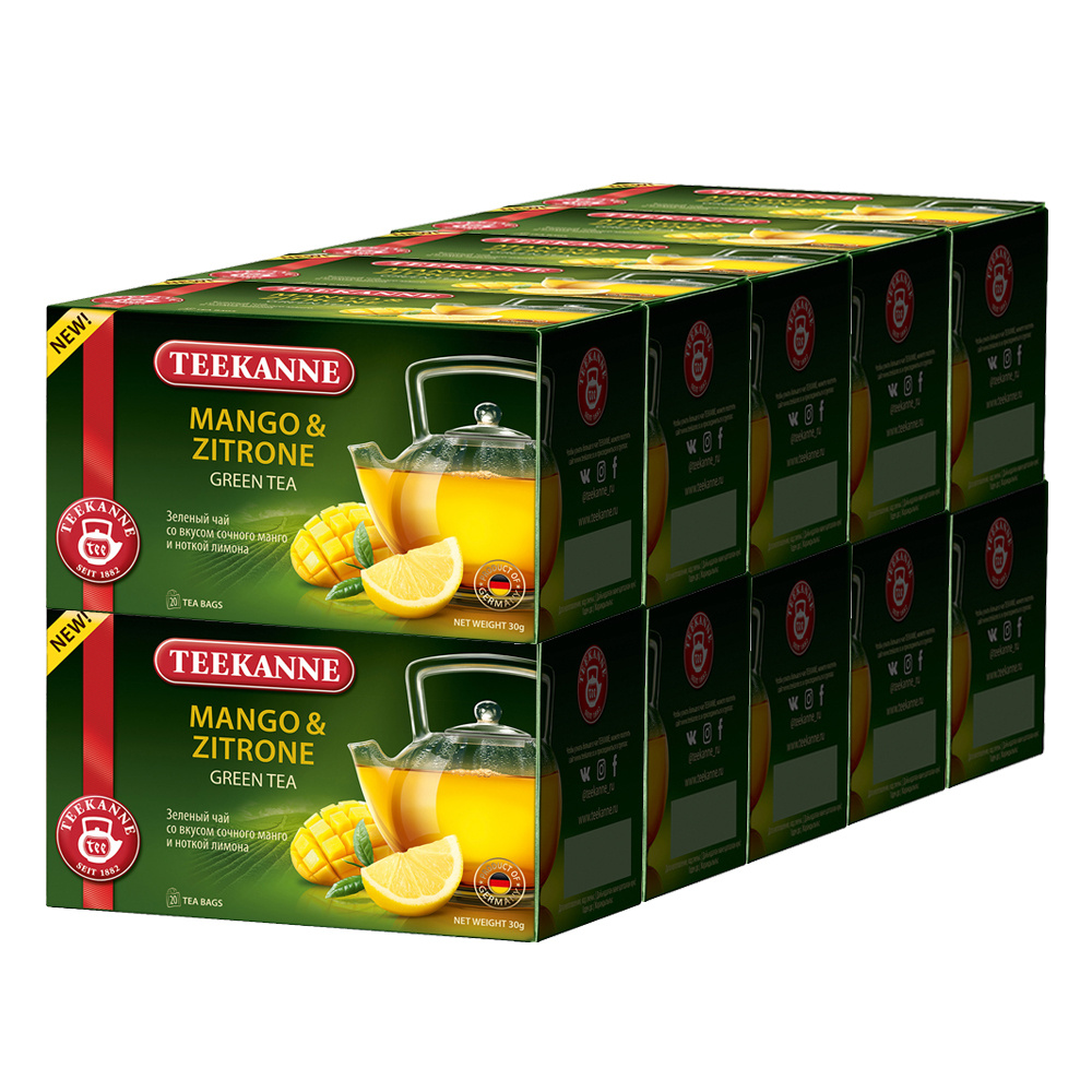 Чай зеленый Teekanne Mango & Citrone с манго и цитрусовыми в пакетиках ...