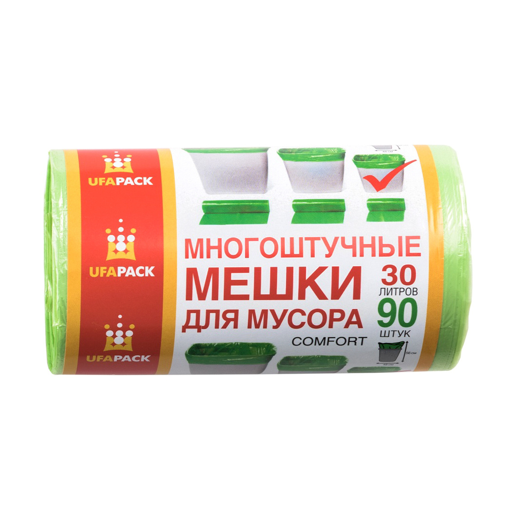 Мешки для мусора МКВ 30 л, 90 шт — купить в интернет-магазине OZON с ...