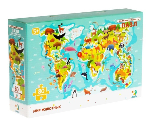 Детский развивающий пазл на внимательность Dodo "Мир животных", игра ...