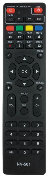 Пульт NV-102 +TV (NV-501) для DVB-T2 ресивера Eltex купить на OZON по низкой цене (420687319)