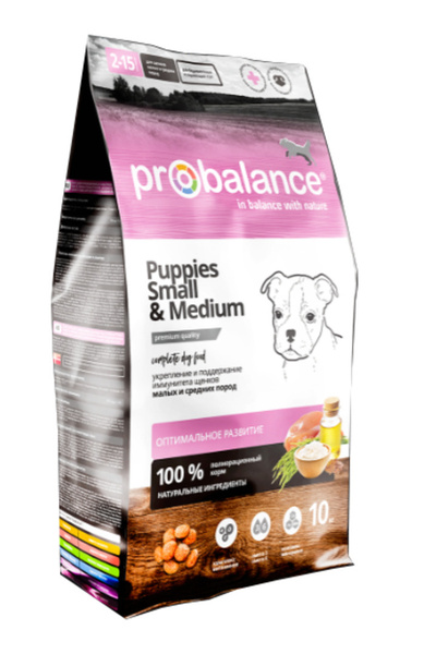 Probalance Immuno Puppies Small & Medium, для щенков защита иммунитета, 10 кг купить на OZON по ...