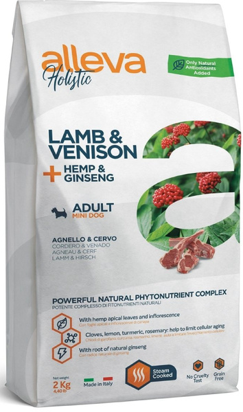 Сухой беззерновой корм Alleva Holistic Dog Adult Lamb & Venison Mini Dog для взрослых собак ...