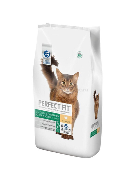 Perfect Fit корм для взрослых стерилизованных кошек всех пород, курица ...