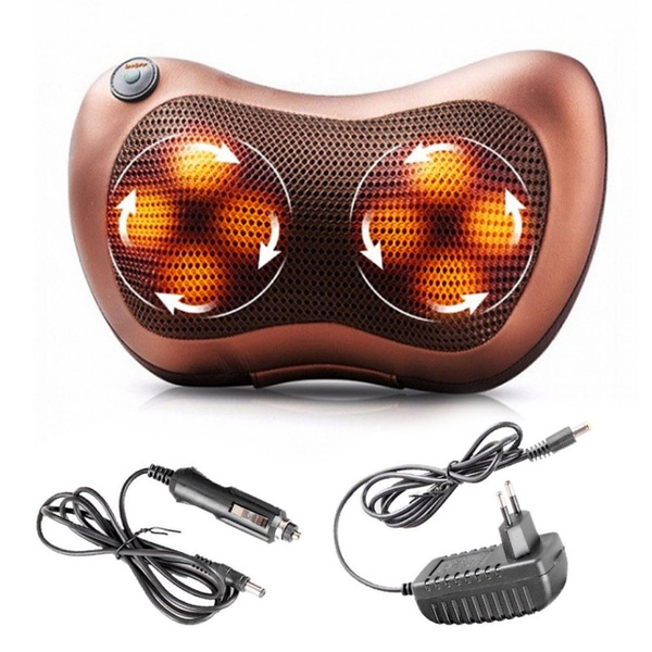 Массажная подушка с подогревом для шеи и спины Massage Pillow (8 ...