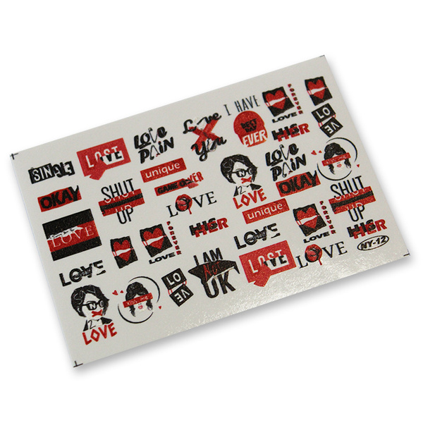 Anna Tkacheva, водные наклейки для ногтей Слова и фразы, NY12 - купить с доставкой по выгодным ...