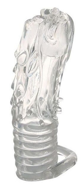 Bior toys Насадки и удлинители эротические Закрытая прозрачная насадка в форме дракона с ...