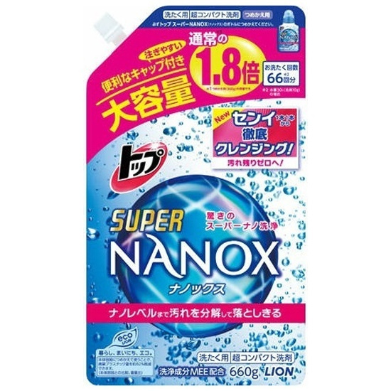 Lion Super Nanox Жидкое средство для стирки сильнозагрязненного белья с дезодорирующим эффектом ...