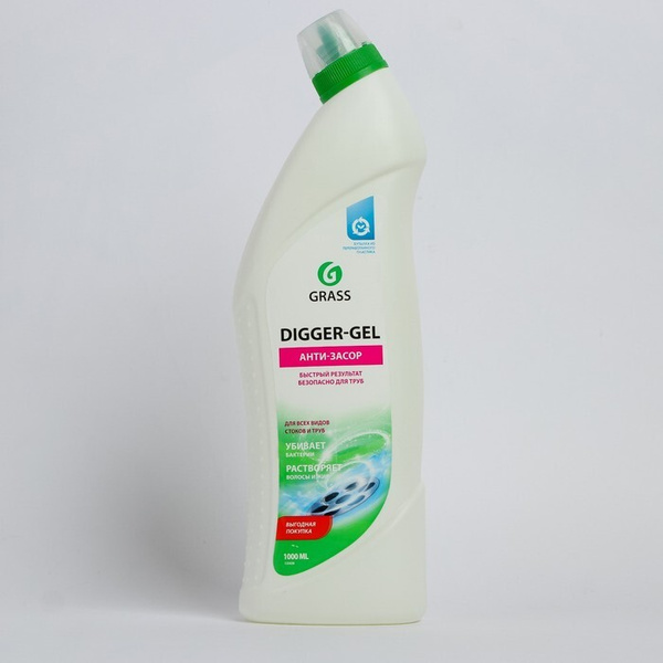 GRASS 1л Ср-во щелочное д/прочистки канализационных труб "DIGGER-GEL ...