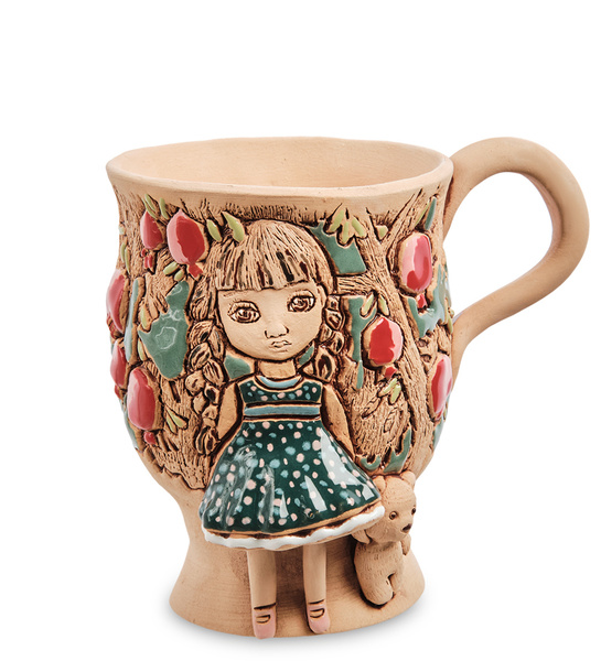 Кашпо Девочка в гранатовом саду с медвежонком A2166647 - купить с ...