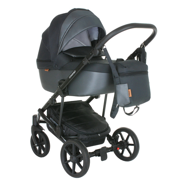 Коляска для новорожденных 2 в 1 Pituso Confort Plus Темно-Серая Кожа Серый металлик - купить с ...